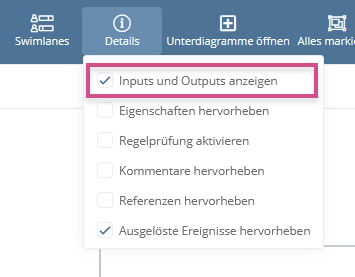 Input- und Output-Shapes ein- und ausblenden